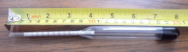 GRADUATED SCALE HYDROMETER SPECIFIC GRAVITY RGE 1.196 To 1.286 6630-00 ...