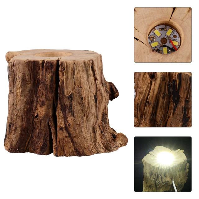 OFFICE TREE STUMP Stone Crystal Holder Light Lighted Sphere Stand £14. ...