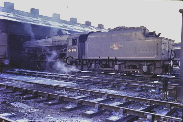 35MM COLOUR SLIDE ex LMS Black 5 44794 at Crewe in 1966. Sold with ...
