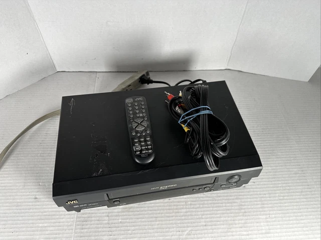 JVC VCR PLAYER VHS Recorder 4-Head Hi-Fi with remote & av cables $74.99 ...