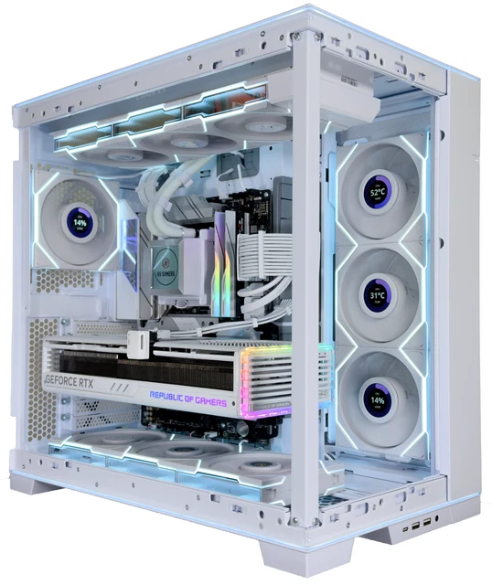 CUSTOM BUILT WHITE Gaming PC Ryzen 7 7800X3D 64GB RAM 2TB NVMe RTX 4080 ...