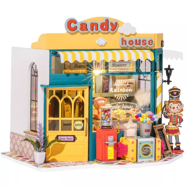 Rolife Diy Miniature Dollhouse Kit Mini 3d Wooden House Room Craft With