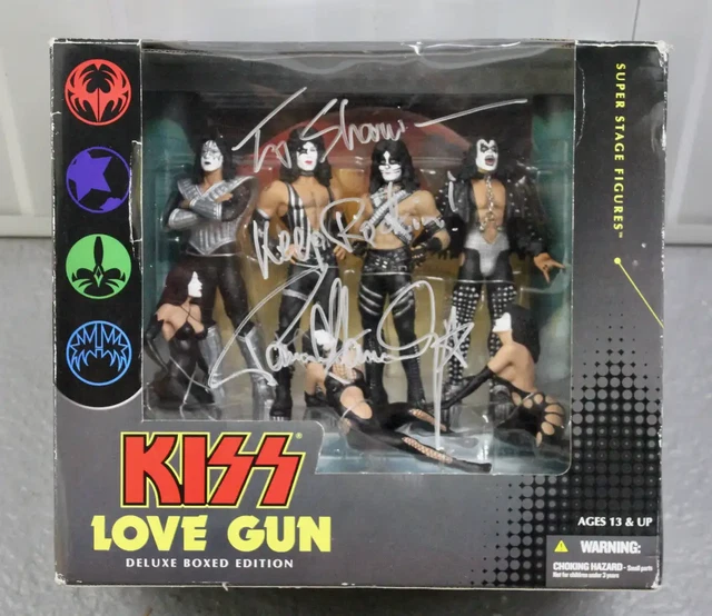 KISS LOVE GUN DELUXE BOX EDITION Super Stage Figures Signed by Gene Simmons £249.00 - PicClick UK