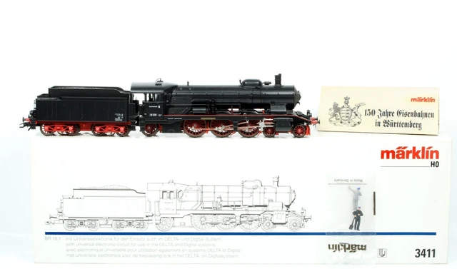 H0 MÄRKLIN 3411 Digitale Dampflok BR 18.1 "Schöne Württembergerin" DB ...