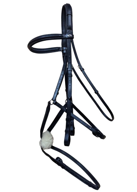 HARRY DABBS JAGUAR Comfort Grackle Bridle - English Leather - Black X ...