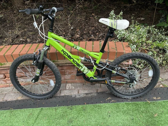 BOYS APOLLO XPANDER rear suspension mountain bike in black and lime ...