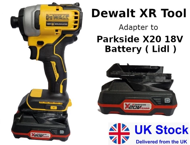 PARKSIDE X20V BATTERIE to Dewalt 18v XR Tools - Adaptateur ...