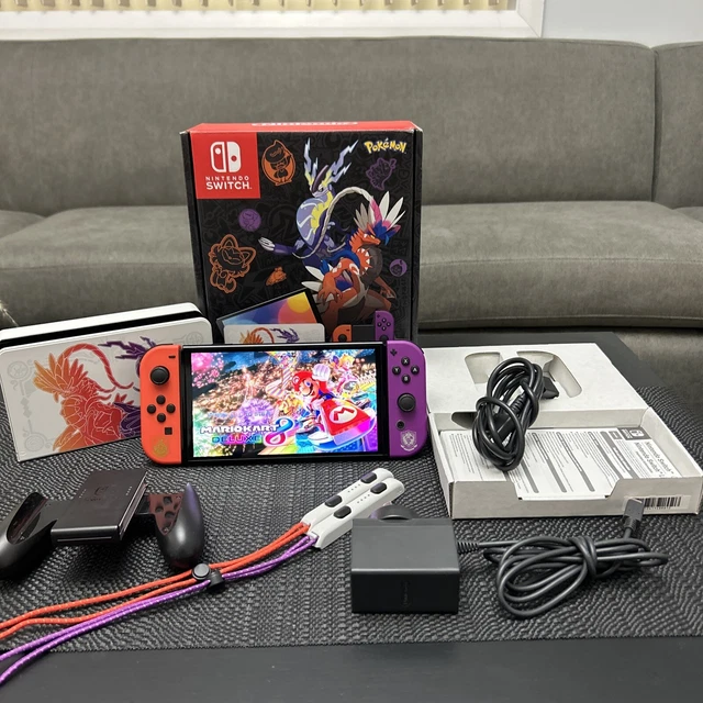 AS NEW NINTENDO Switch Oled Console Pokemon Scarlet & Violet Edition ...