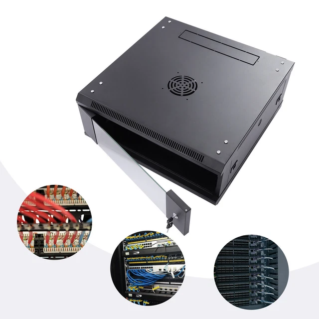 ARMADIO DI RETE mini rack server 4U 19 pollici 600x600x240 mm nero con ...