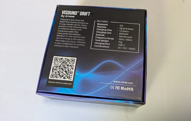 VIONB VISION BEAM Visound Drift Wireless Earbuds $59.98 - PicClick AU