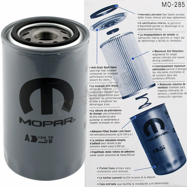 MOPAR DIESEL ENGINE Oil Filter for 1990-2020 Dodge Ram 2500 3500 5.9L 6 ...
