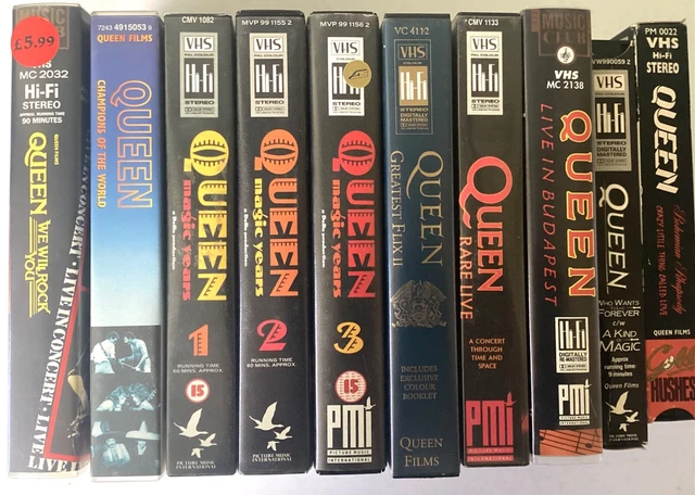 10 VHS QUEEN Vhs Video And Concert Tapes. All Originals And In Ex ...
