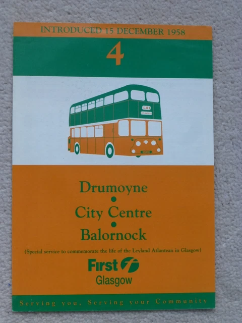 FIRST GLASGOW LAST Leyland Atlantean commemoration Scottish bus ...