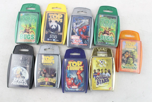 VINTAGE TOP TRUMPS Card Game Collection Inc Bugs Zoo Football Stars Etc ...