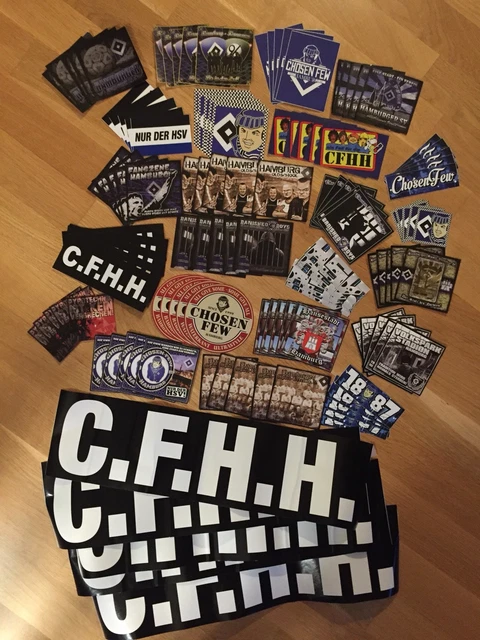 24X5 ULTRAS AUFKLEBER Sticker HSV Poptown Chosen Few Hamburg CFHH ...