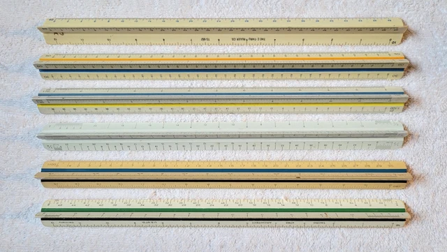 ARCHITECTURE DRAFTING SCALE Rulers -6 total various types $25.00 - PicClick