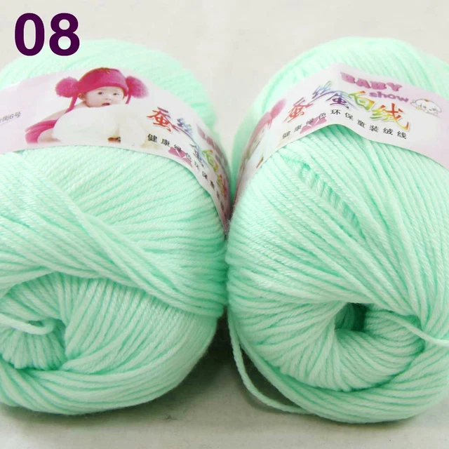 SALE 2 SKEINSX50G Cashmere Silk Wool Children Hand Knit Blankets ...