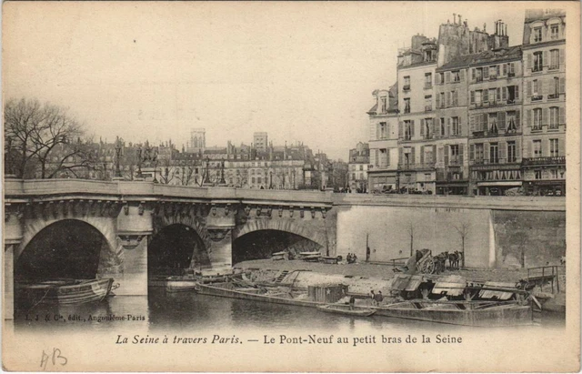CPA LA SEINE a travers Paris. Pont-neuf au petit bras de la Seine ...