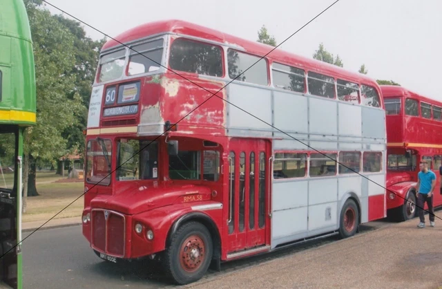 BUS PHOTO LONDON Transport Photograph Picture X Bea Routemaster Rma58 ...
