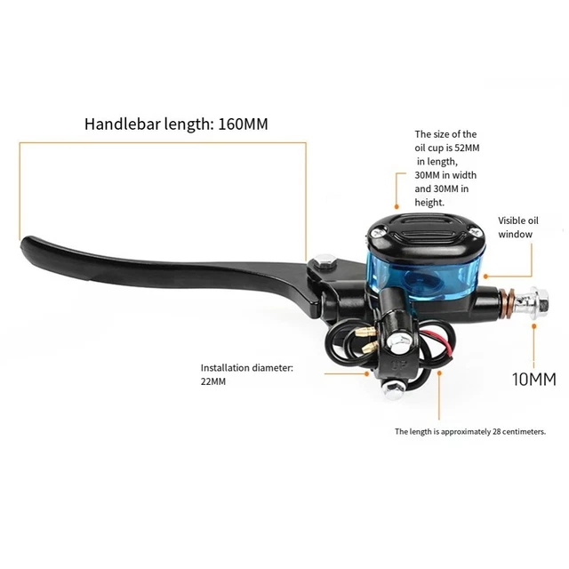 ELECTRIC VEHICLE BRAKE Pump 10MM Hydraulic for For ebikes and Scooters ...