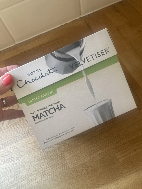 HOTEL CHOCOLAT VELVETISER Sachets Matcha Limited Edition 8 Sachets Box ...