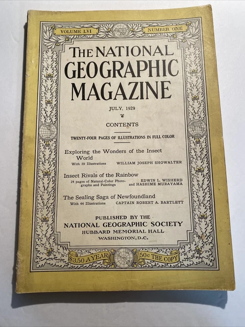ANTIQUE MAGAZINE NATIONAL Geographic - July 1929 ab5 £4.25 - PicClick UK