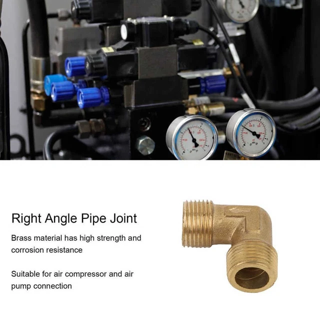 AIR COMPRESSOR FITTINGS Brass 16.5mm Male Thread Check Valve Elbow ...