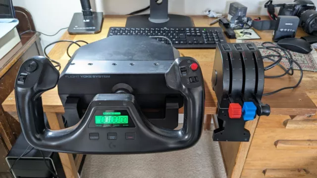 LOGITECH FLIGHT YOKE System & Throttle Quadrant £85.00 - PicClick UK