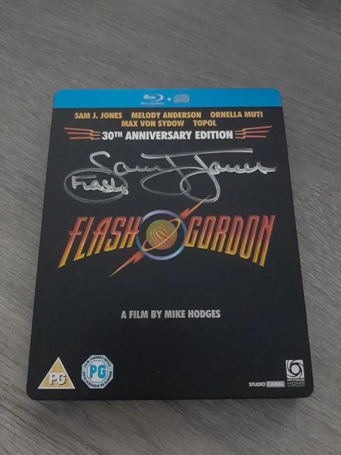 SAM J JONES Flash Gordon Signed Blu ray Steelbook Retro Edition Mint Condition EUR 45,84 ...