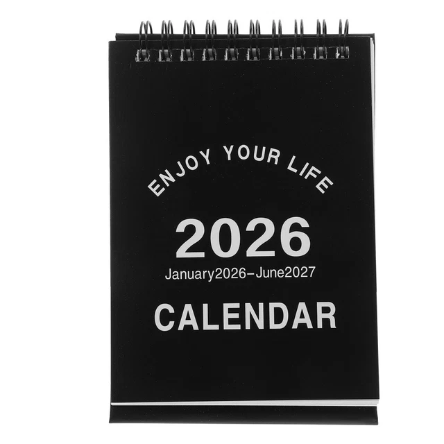 DAILY SCHEDULE CALENDAR 2026: 2026-2027 Monthly Desktop Standing Flip ...
