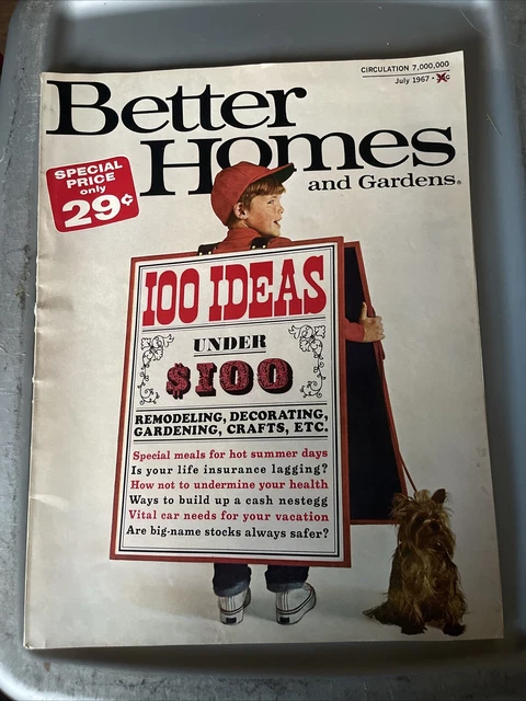 BETTER HOMES & Gardens Magazine July 1967 1960's Vintage Retro ...