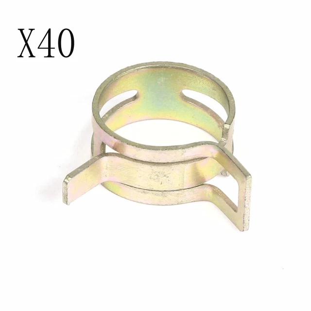 40PCS 12MM 1/2& Spring Band Clip Action Fuel Silicone Vacuum Hose Clamp ...