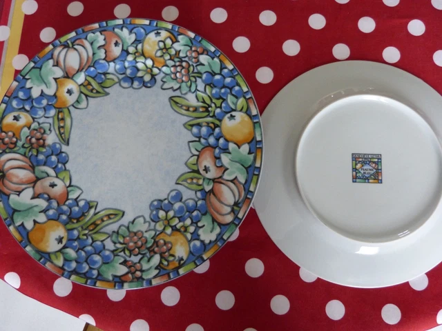 LOT 7 ASSIETTES plates en porcelaine Psaume Bleu Geneviève Lethu ...