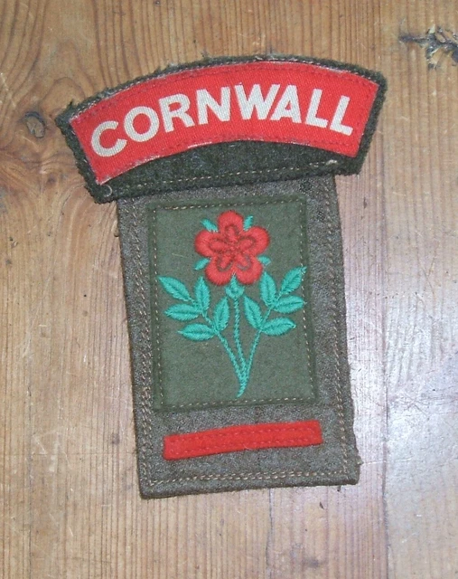 BRITISH ARMY WW2 battledress uniform badge patch Cornwall Lancashire 55 ...