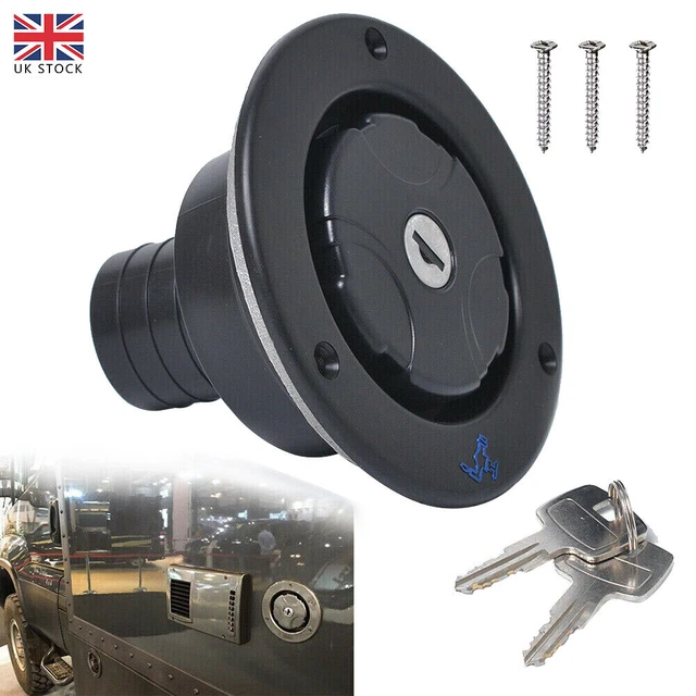 FRESH WATER LOCK Inlet Hatch Filler Cap Tank For Caravan Motorhome RV ...