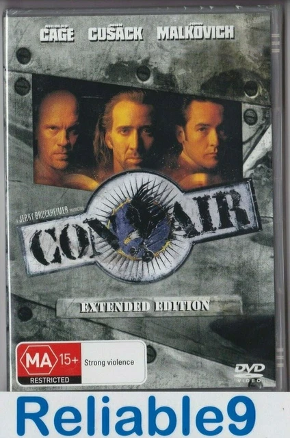 NICOLAS CAGE+JOHN MALKOVICH- Con air Extended.ed. Widescreen DVD Sealed ...