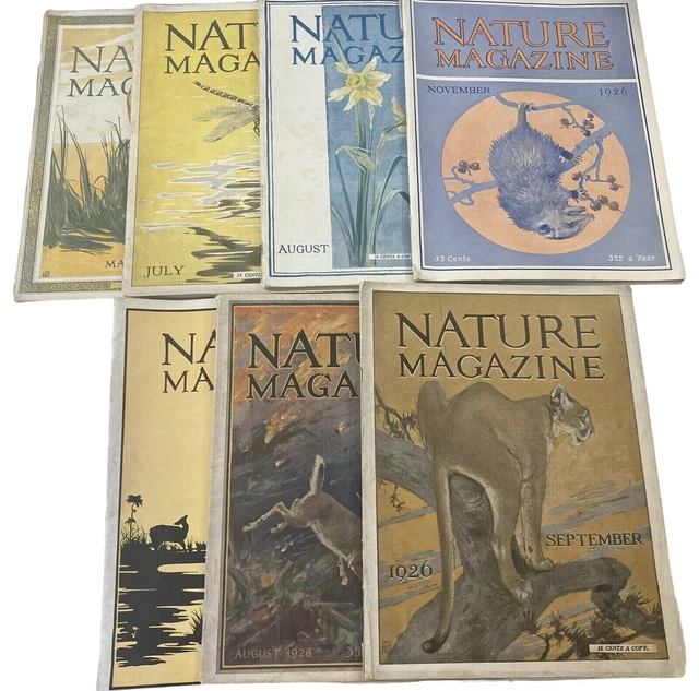 7 NATURE MAGAZINE Vintage Issues Animals Science Plants Wildlife Photos ...