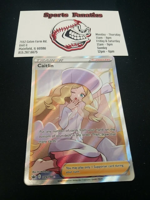 POKEMON CHILLING REIGN Caitlin Trainer Full Art - Ultra Rare - 189/198 ...