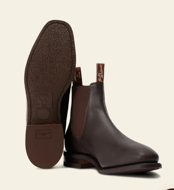 RM WILLIAMS COMFORT Craftsman 8US 7G Chestnut Mens Leather Boots BRAND ...