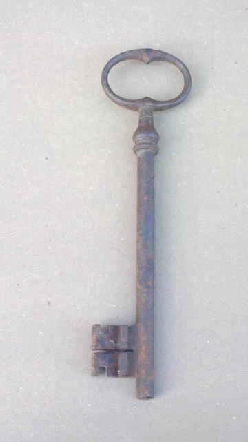 ANCIEN CLÉ CLEF de porte serrure panneton clé travaillée old door key ...