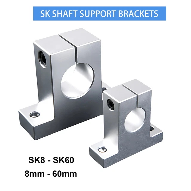 LINEAR RAIL SHAFT Support Bracket Block Mount - SK8 To SK60 - 8 to 60mm ...