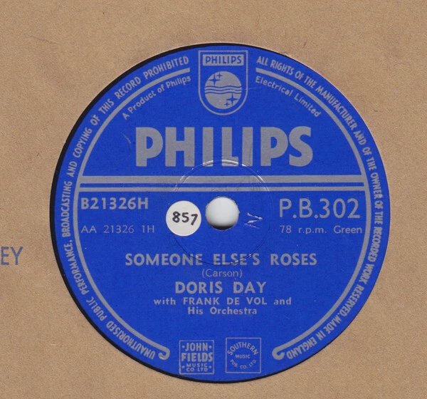 DORIS DAY - Kay-Muleta / Someone Else's Roses (Gomme laque, 10", Single ...