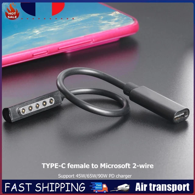 65W PD FAST Charging USB Type C Female Adapter Cable for Microsoft ...