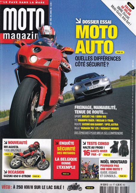 MOTO MAGAZINE N°223 Duc 748 / Bmw M5 /Triumph Tiger / Nissan X-Trail ...