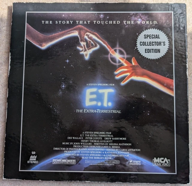 ET THE EXTRA TERRESTRIAL Steven Spielberg Laserdisc movie 12" LP boxed ...