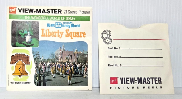 GAF VIEW-MASTER WALT Disney Liberty Square Pack Of Three Viewing Reels ...