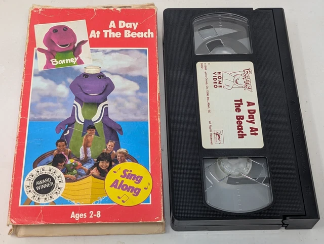 BARNEY A DAY at the Beach VHS Tape 1988 Video Backyard Gang Friends ...