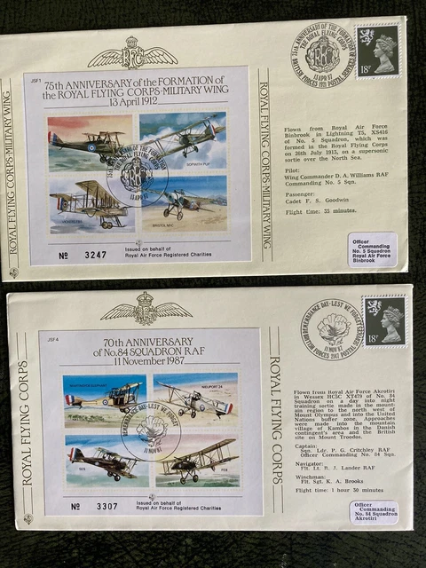 2 RAF COVERS - Royal Flying Corps - Military Wing & No.84 Squadron, RAF ...
