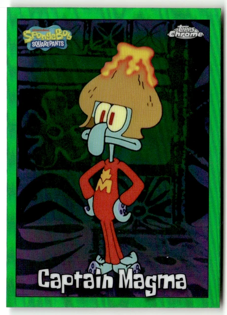 TOPPS SPONGEBOB CHROME 2025 No. 136 Captain Magma Green Kelp Refractor ...
