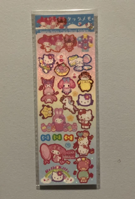 SANRIO CUTE SANRIO Characters Holographic Sticker Sheet Scrapbook Diary ...